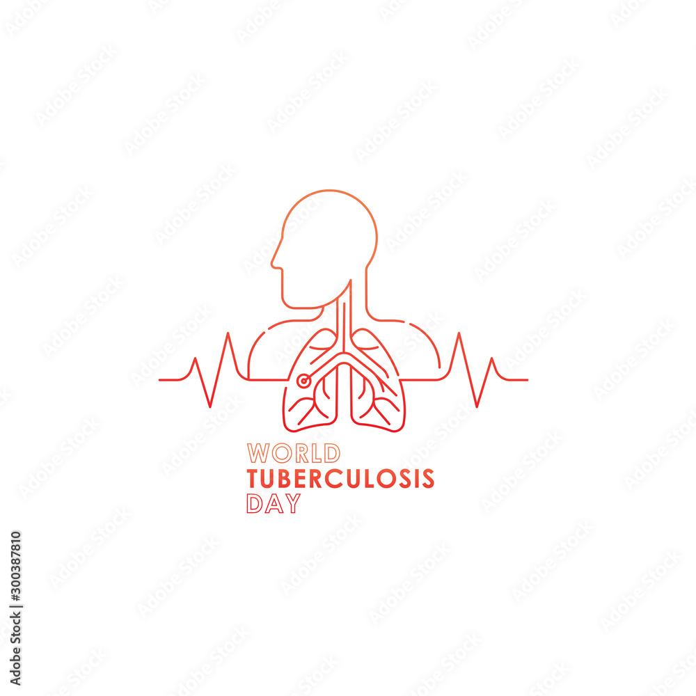 World Tuberculosis Day - Vector logo poster banner illustration of ...