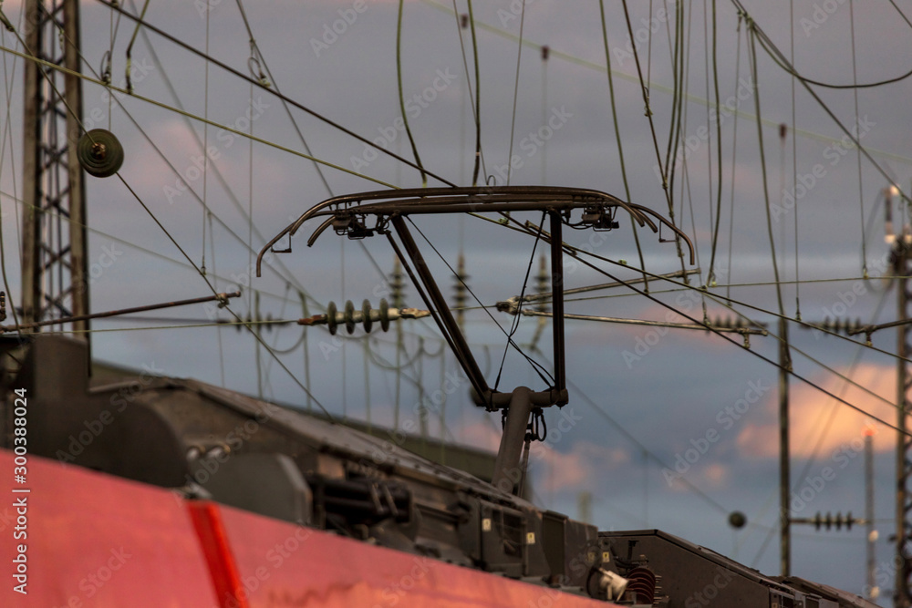 Poster track pantograph overhead line – Wandbild | Europosters