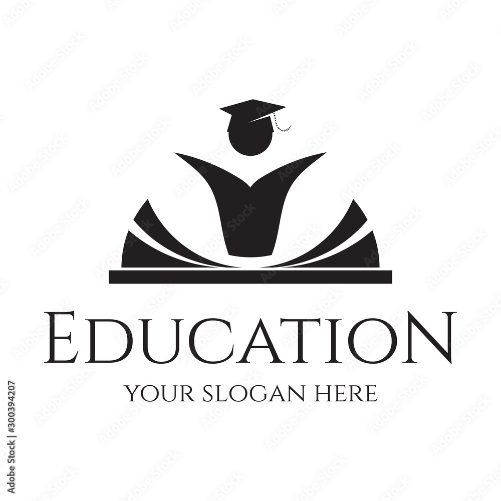 Children's educational logos or icons, a symbol of a child achieving ...