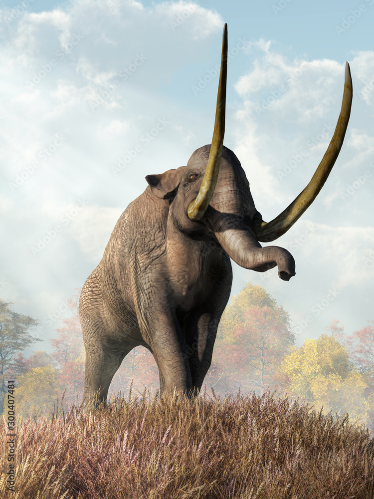 The Columbian Mammoth is an extinct animal that inhabited warmer ...