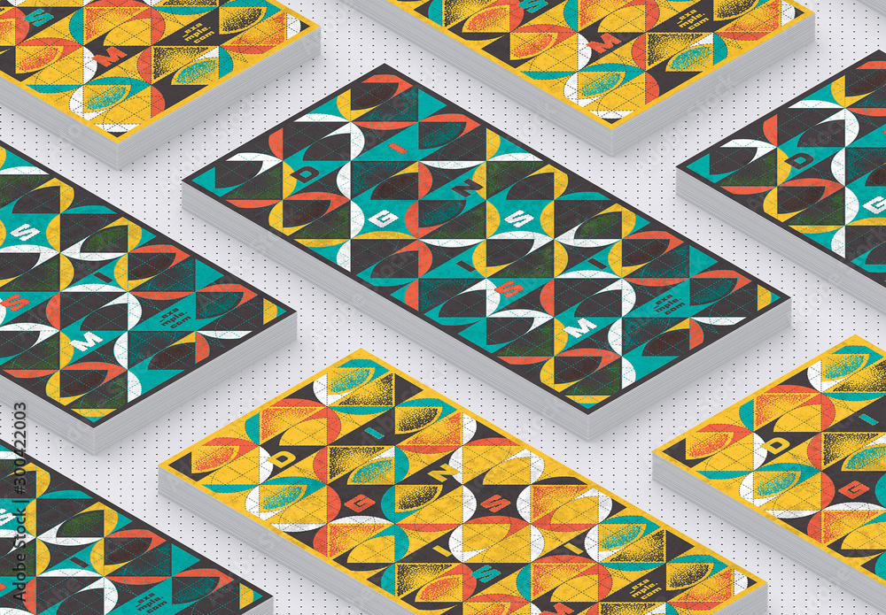 Geometric Triangular Poster Layout Stock Template | Adobe Stock