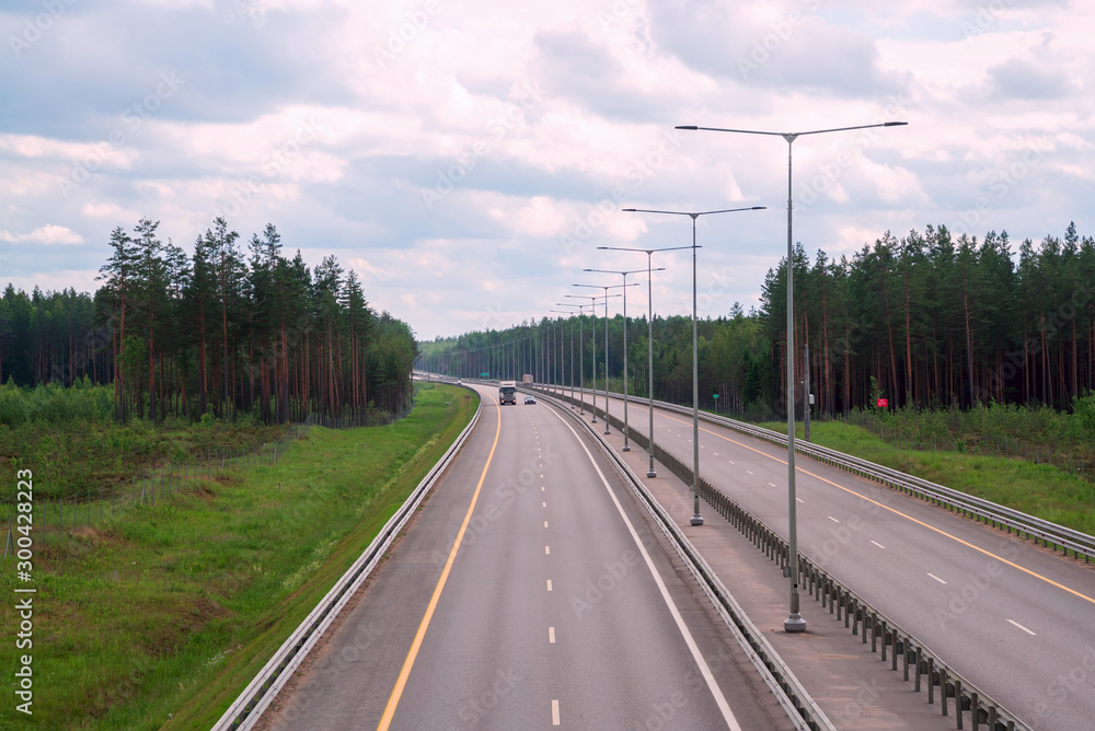 Section of highway M-11. The direction in the direction of St ...