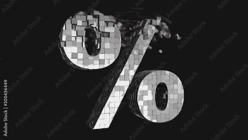 Percentage sign animation - build and destroy percent symbol from ...