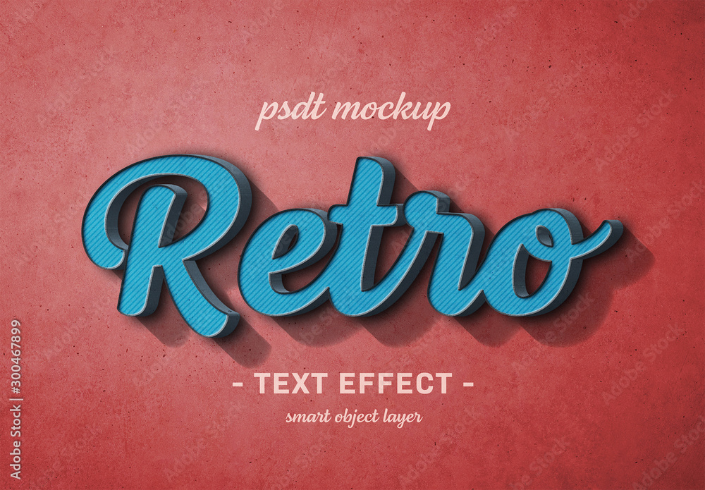 Colorful Retro Text Effect Stock Template | Adobe Stock