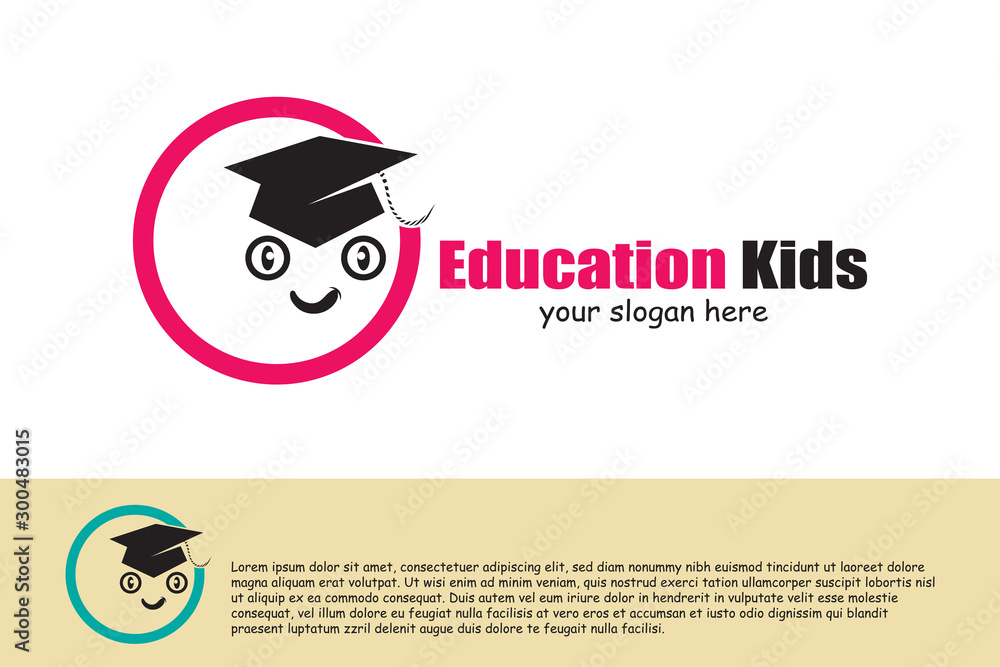 Children's education logos, educational icons, university signs or ...