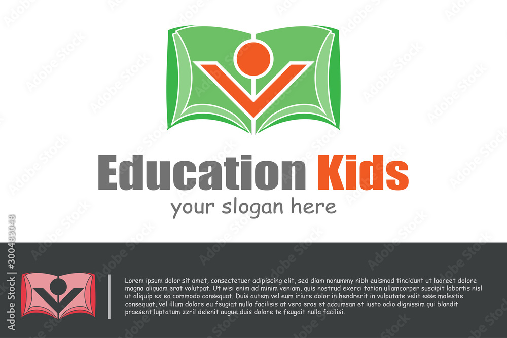Children's education logos, educational icons, university signs or ...