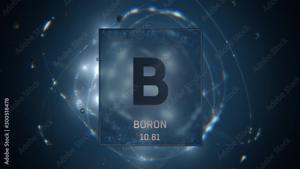 Video Stock Boron as Element 5 of the Periodic Table. Seamlessly ...