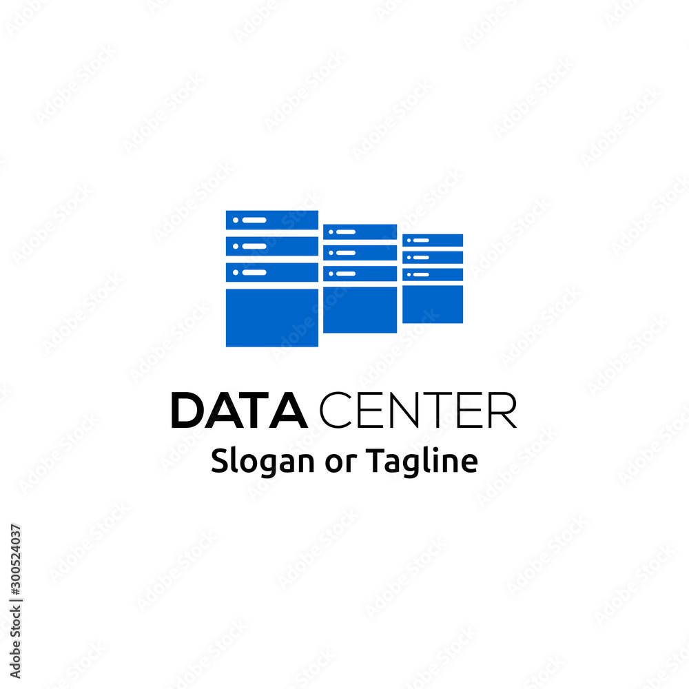 Server logo design template. Big data logo concept. Data Center symbol ...