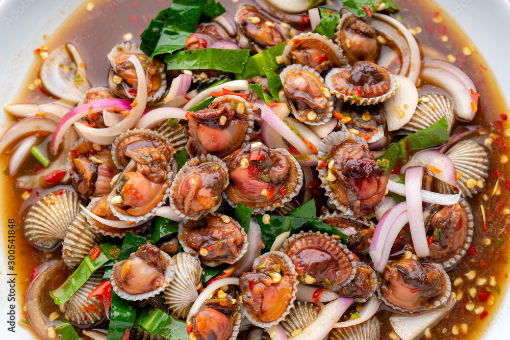 Cockle Salad,Cockles salad / Hot and spicy shellfish blood cockles ...