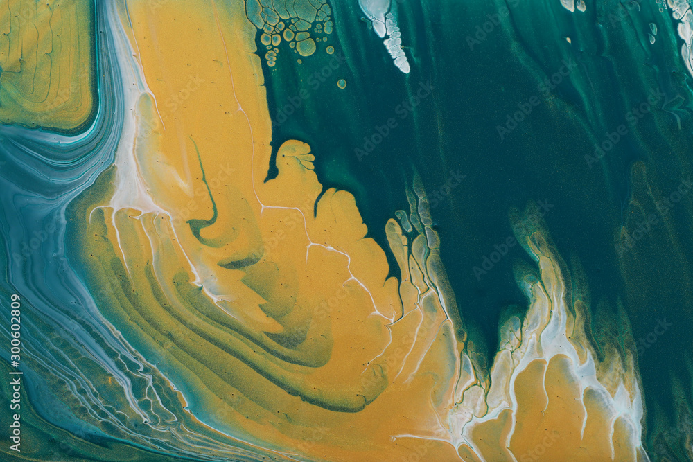 art photography of abstract marbleized effect background. emerald ...