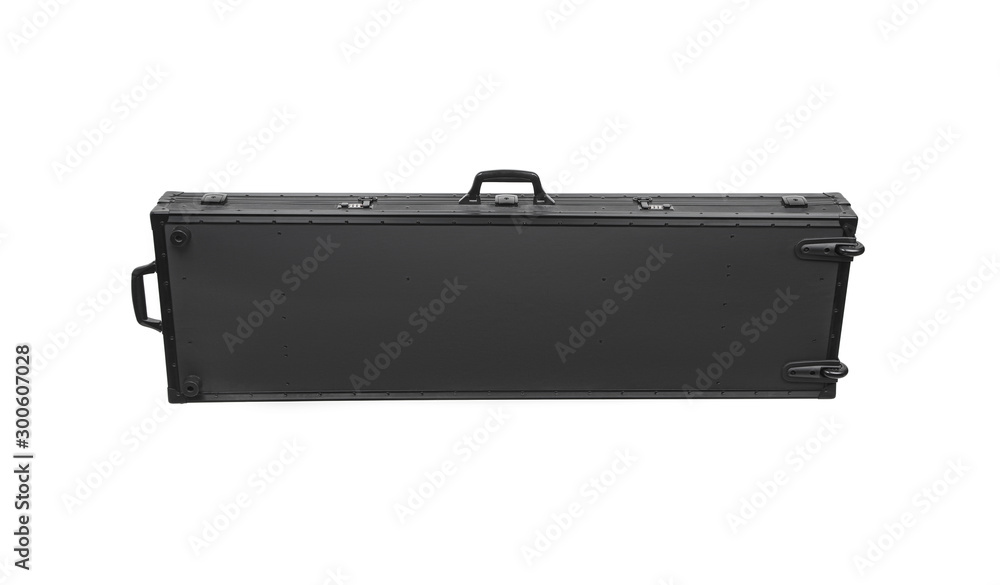Large modern black case for storing and transporting weapons. Suitcase ...