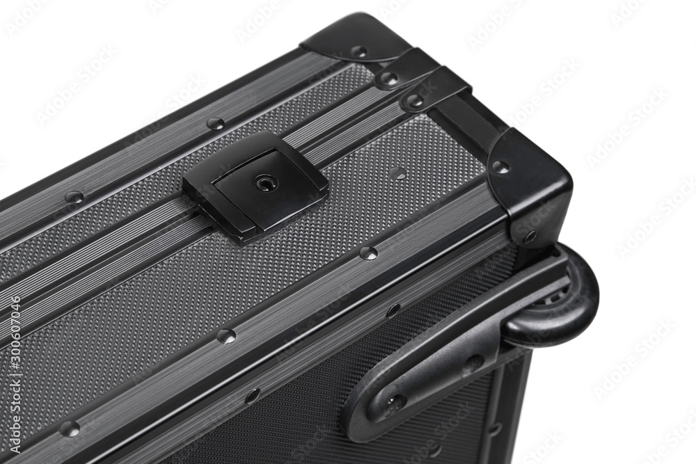 Large modern black case for storing and transporting weapons. Suitcase ...
