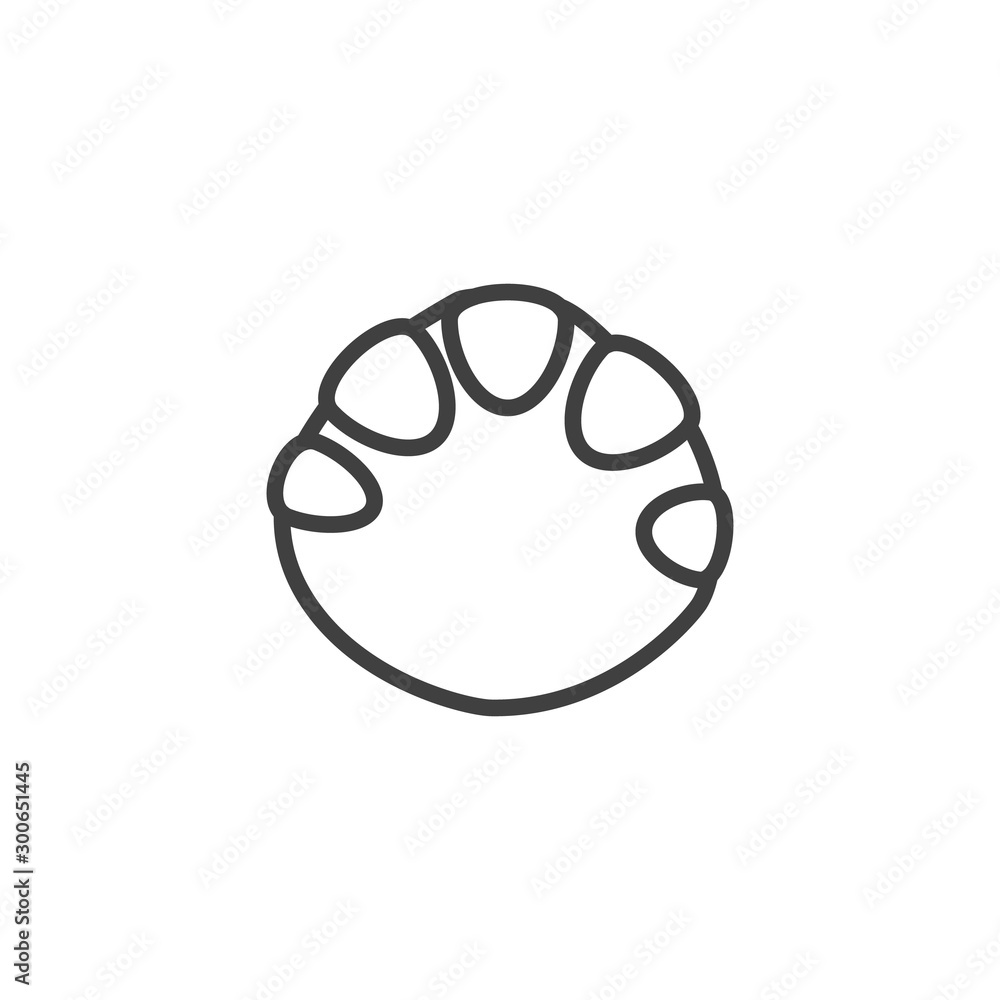 Elephant paw print line icon. linear style sign for mobile concept and ...