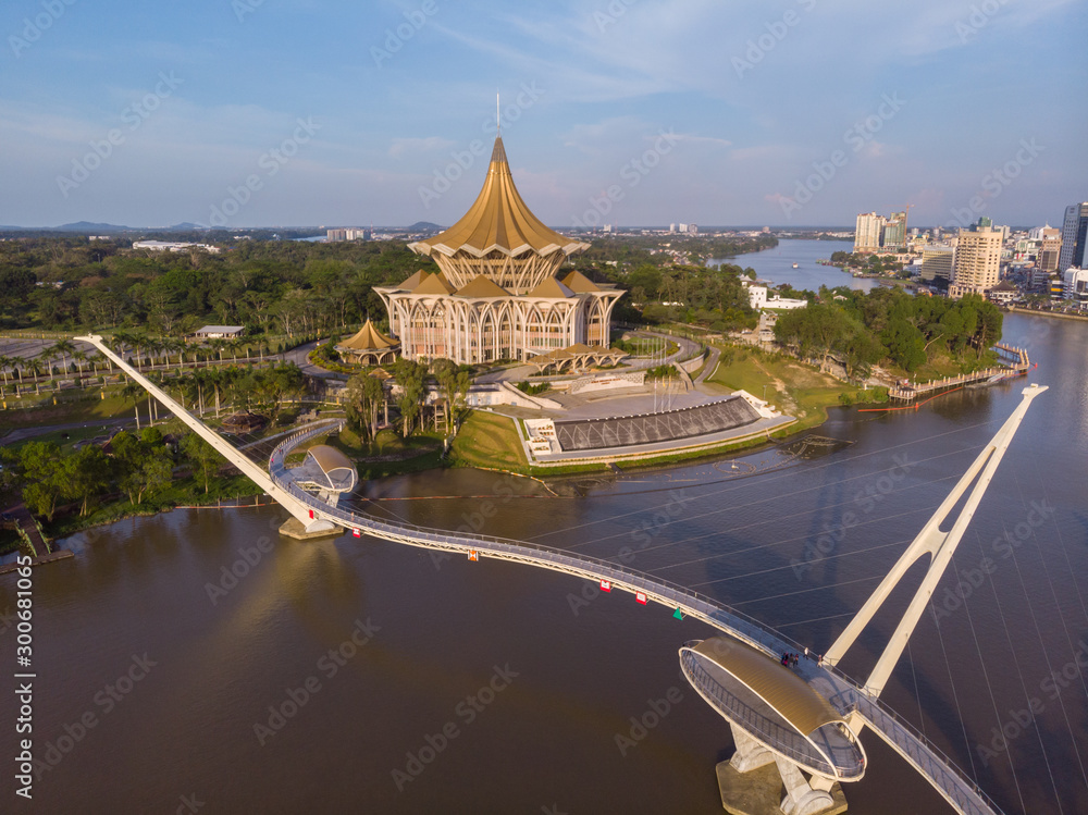Aerial image Of An Iconic Building Dewan Undangan Negeri At Kuching ...