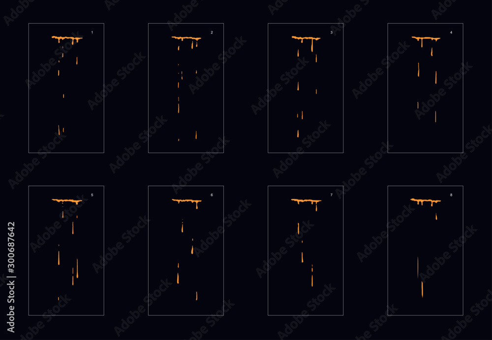 Sprite sheet of dust drops animation. falling dust drops classic ...