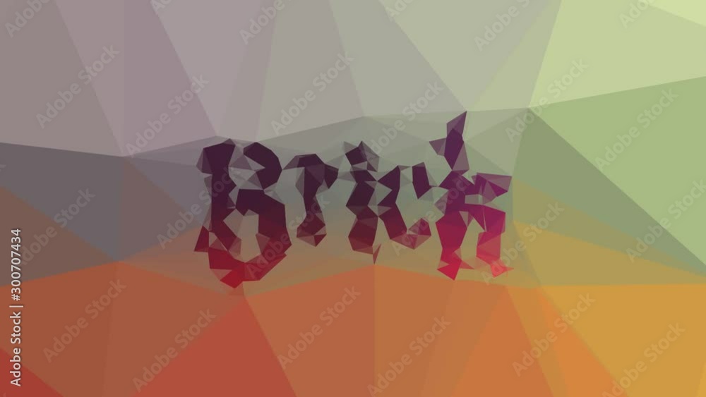 Brick appearing strange tessellation looping pulsing polygons Stock ビデオ ...