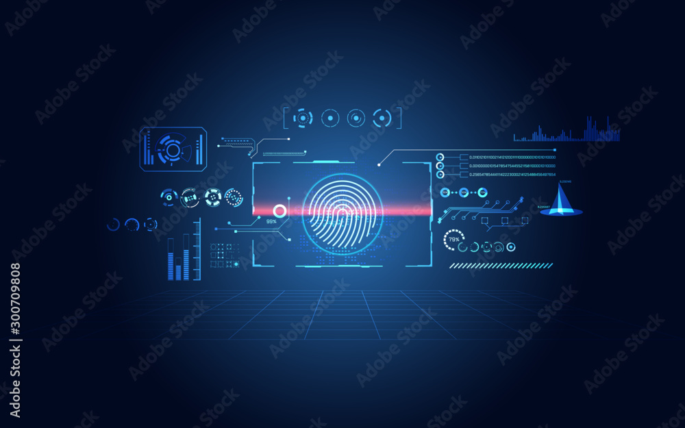 Abstract Cyber Security Ui Futuristic Concept Hud Interface Hologram