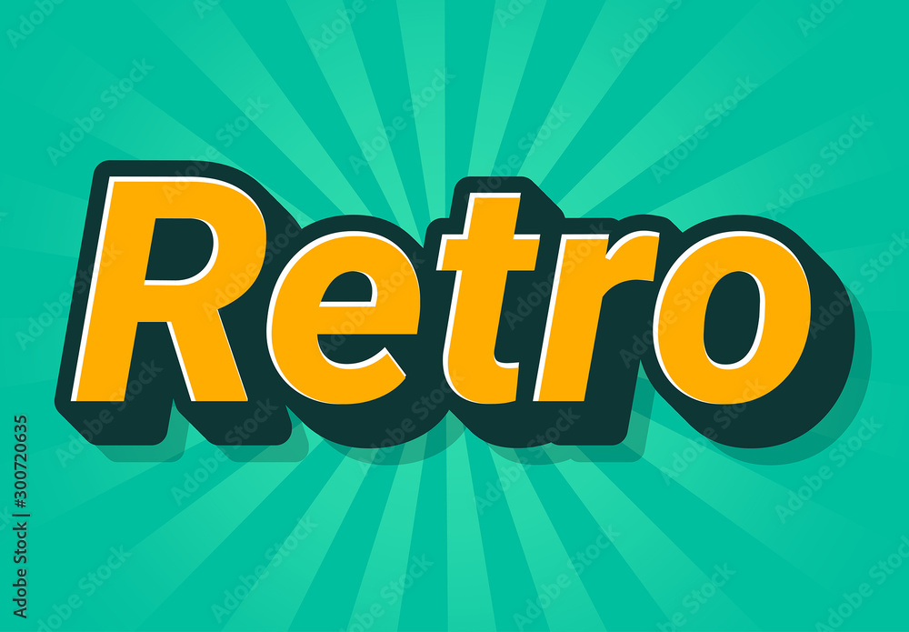 Vintage Retro Text Effect Stock Template | Adobe Stock