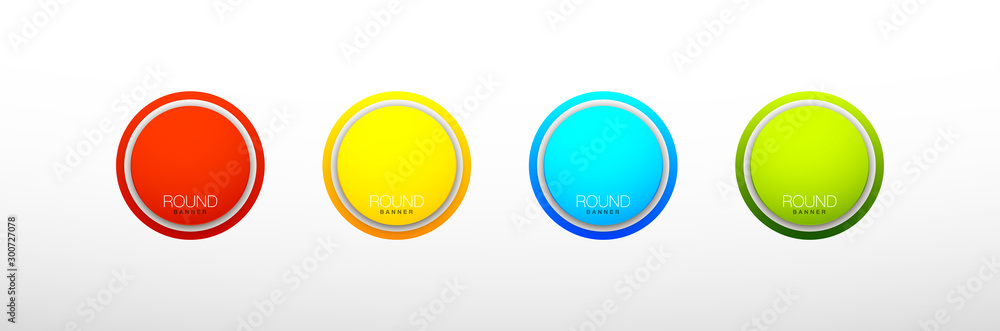 4 components chart make up something. Modern business circle ...