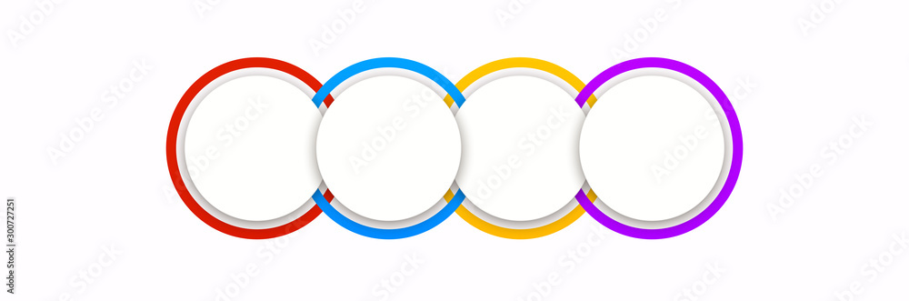 4 components chart make up something. Modern business circle ...