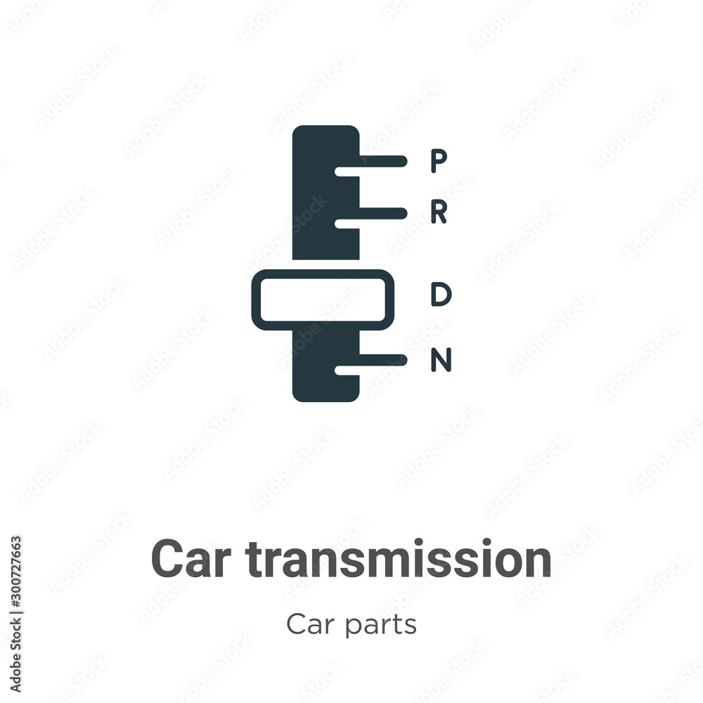 Car transmission vector icon on white background. Flat vector car ...