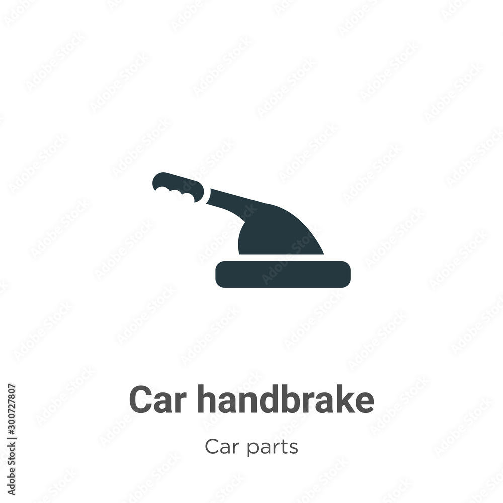 Car handbrake vector icon on white background. Flat vector car ...