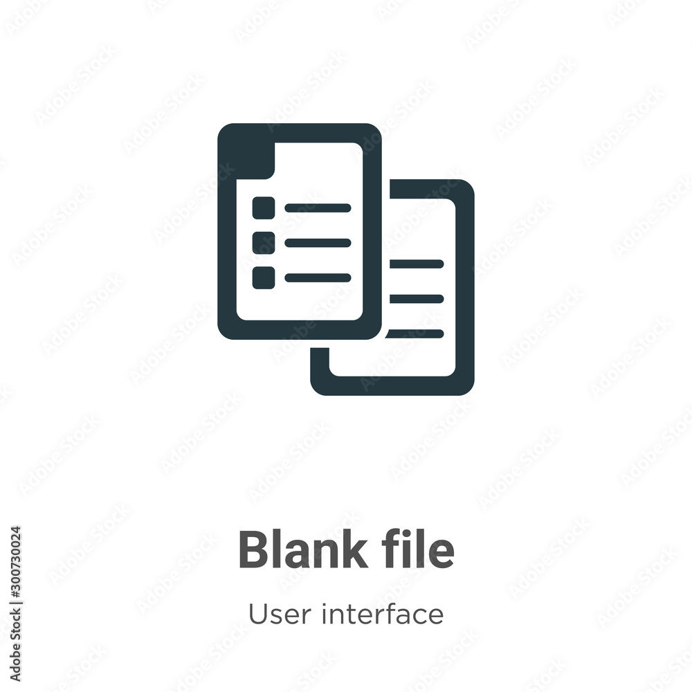 Blank file vector icon on white background. Flat vector blank file icon ...