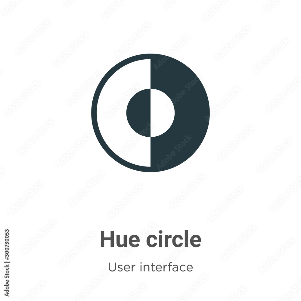 Hue circle vector icon on white background. Flat vector hue circle icon ...