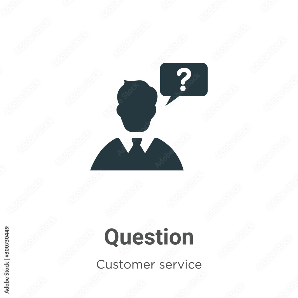 Question vector icon on white background. Flat vector question icon ...