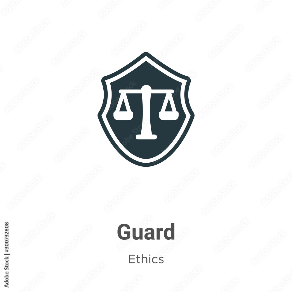 Guard vector icon on white background. Flat vector guard icon symbol ...