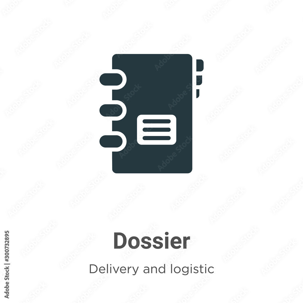 Vecteur Stock Dossier vector icon on white background. Flat vector ...