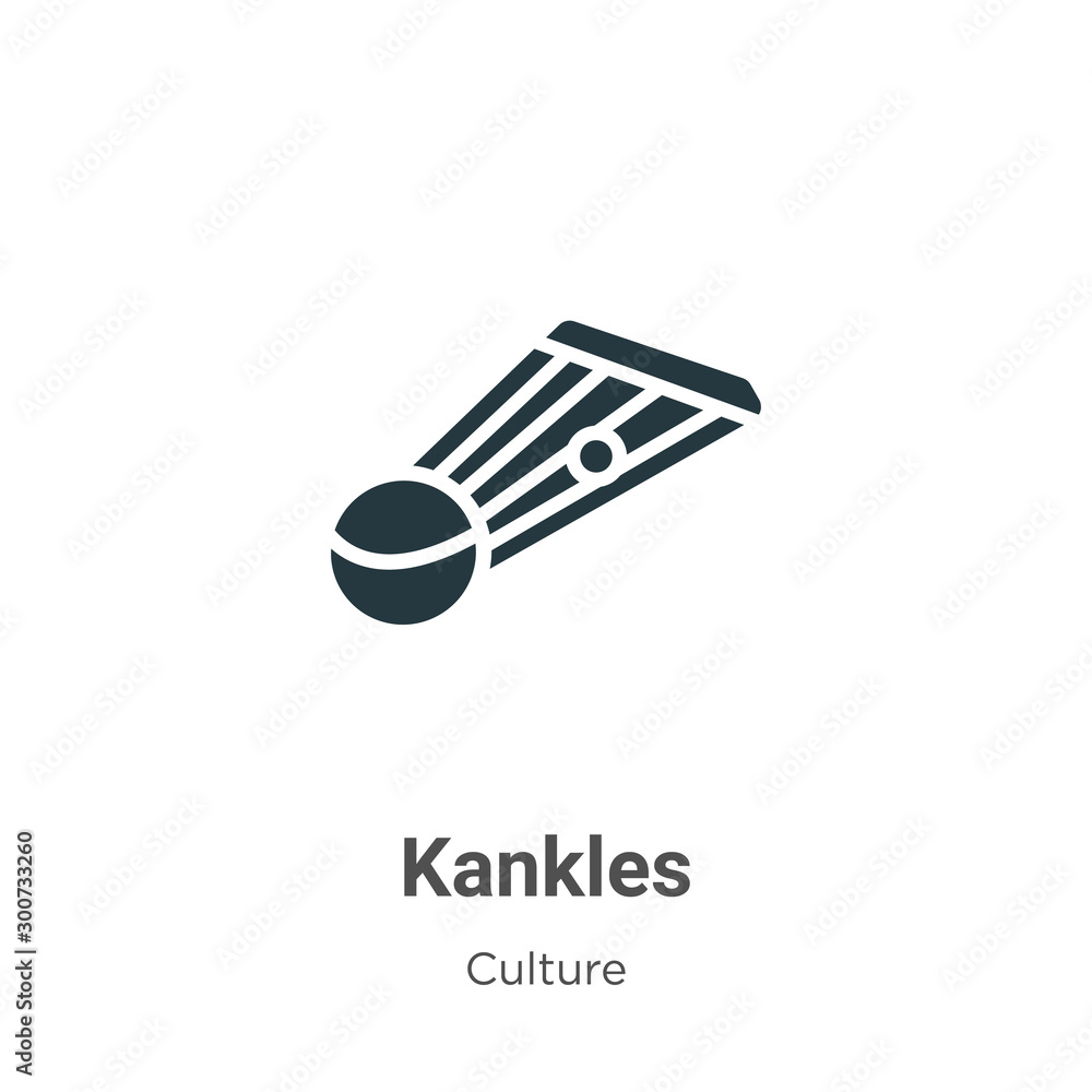 Kankles vector icon on white background. Flat vector kankles icon ...