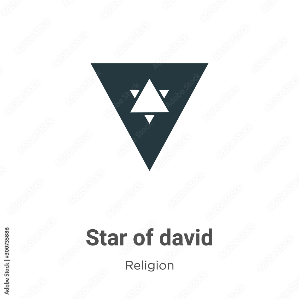 Star of david vector icon on white background. Flat vector star of ...