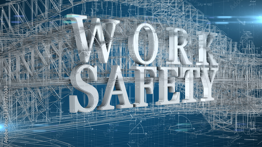 Work safety title health and safety (WHS (HSE) (OSH) welfare in the ...