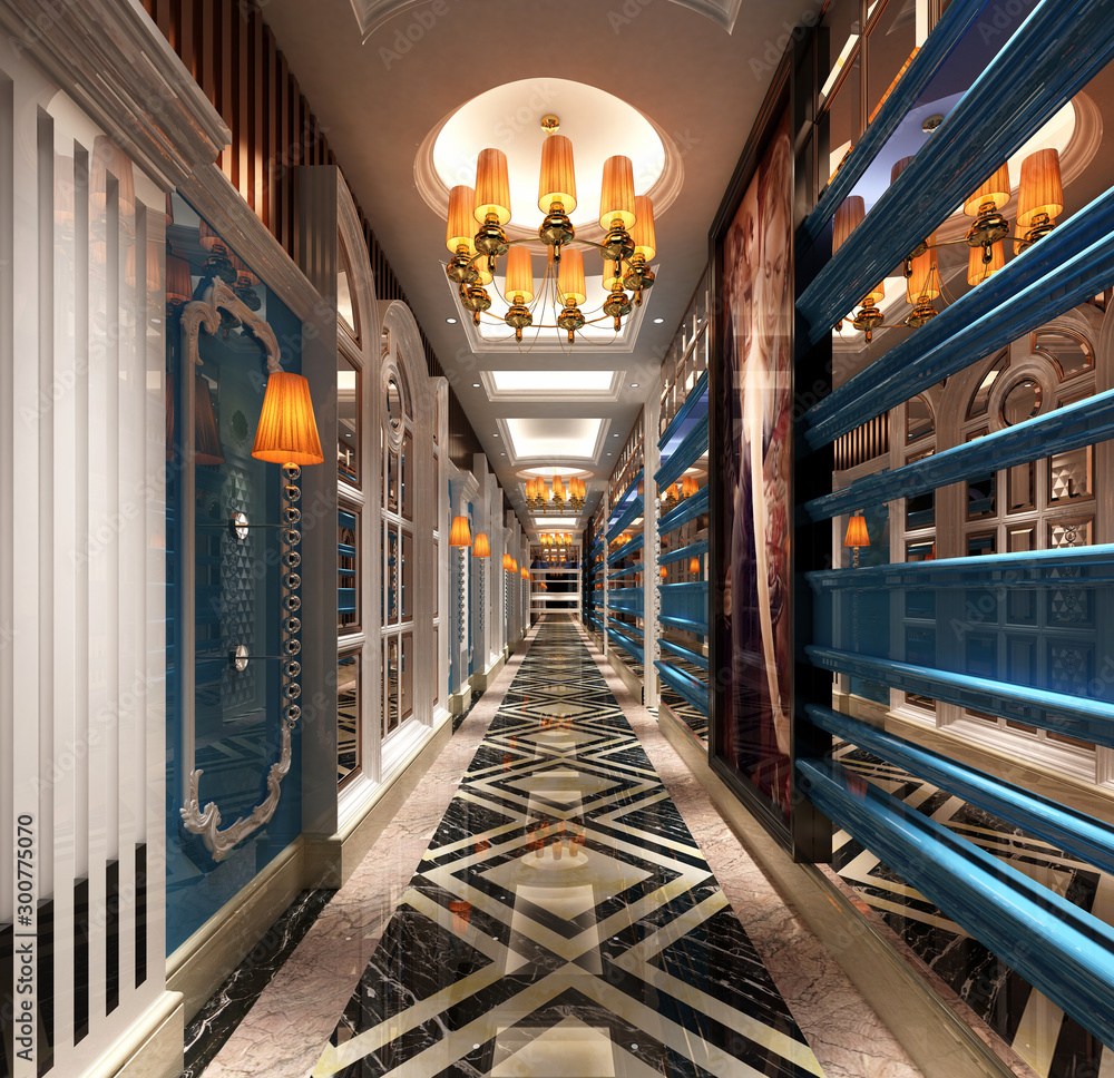 Luxury Hotel Corridor