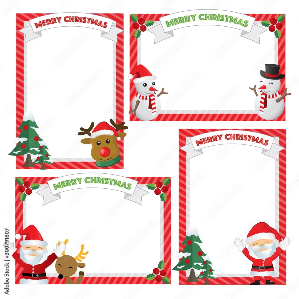 Set of Christmas frames,vector christmas border, christmas frame ...