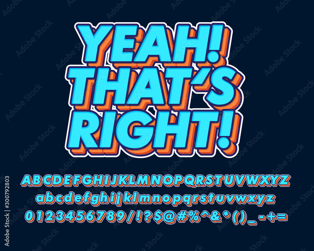 Bold pop art text effect with simple color design for pop music and ...