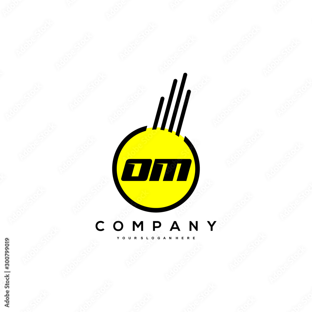Initial OM Letter Logo Design Vector Template. Stock Vector | Adobe Stock