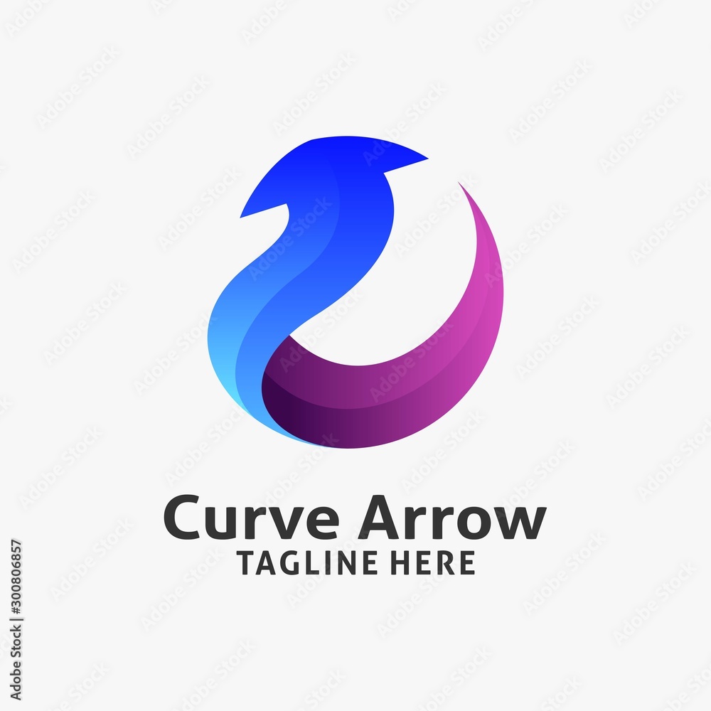 Circle arrow logo design Stock Vector | Adobe Stock