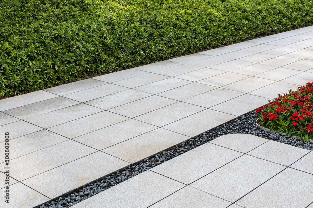 Perspective View Monotone Gray Brick Stone Pavement on The Ground for ...