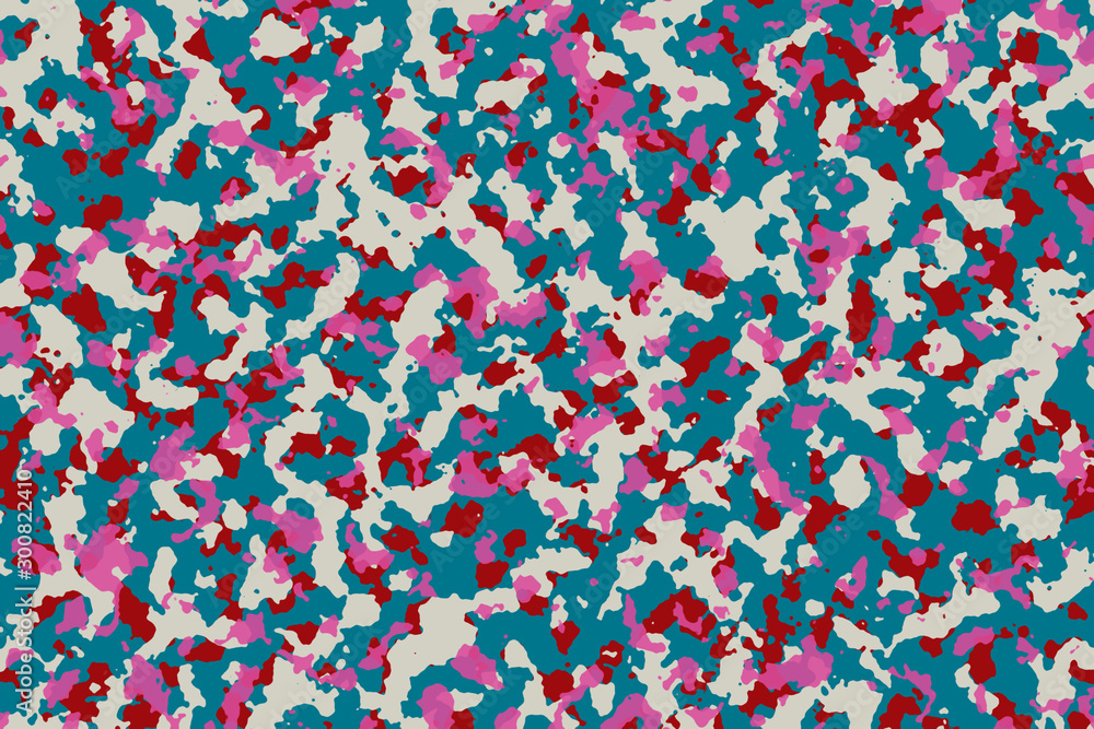Vecteur Stock 2020 Trendy Color Camouflage (Hot Pink, Red Blood, Blue ...
