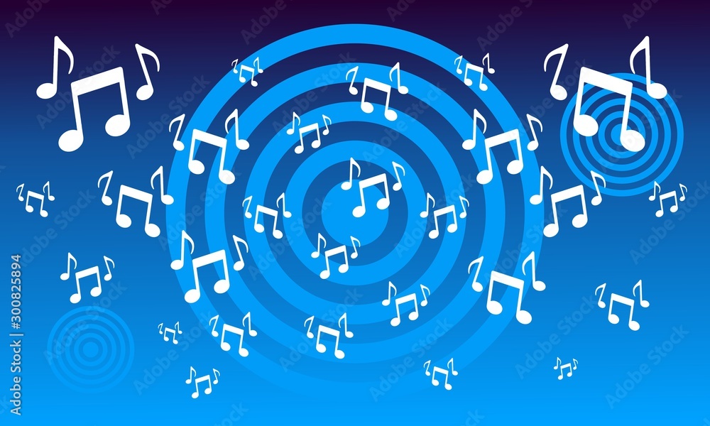 Blue Sound Waves Wallpaper