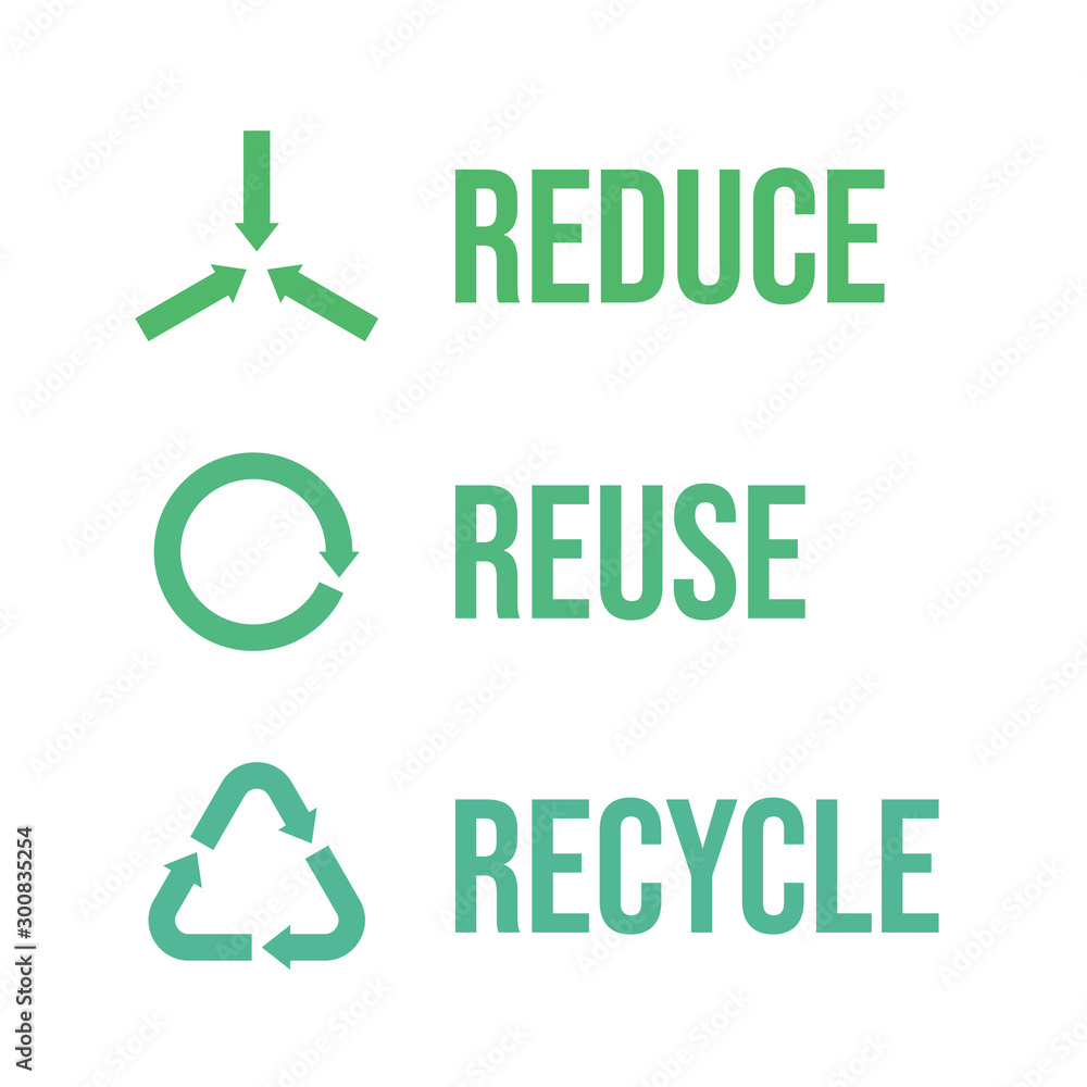 Reduce, reuse, recycle symbols, icons. Eco symbols Stock Vector | Adobe ... Reduce, reuse, recycle symbols, icons. Eco symbols Stock Vector | Adobe ...