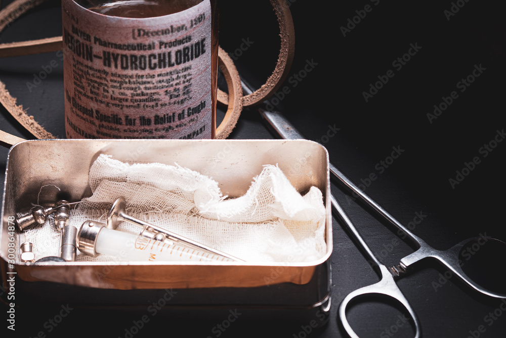 Tools for injection, heroin addiction Stock Photo | Adobe Stock