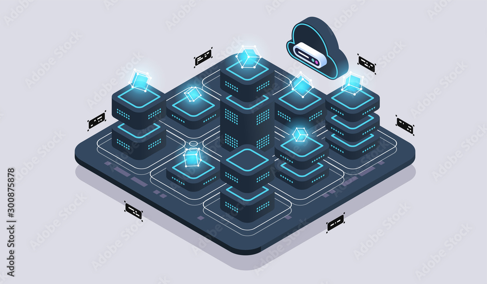 Isometric design concept virtual reality and augmented reality ...