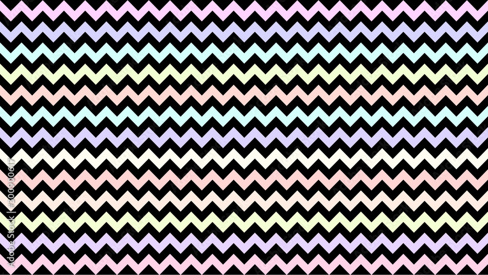 Pastel Rainbow Chevron Background