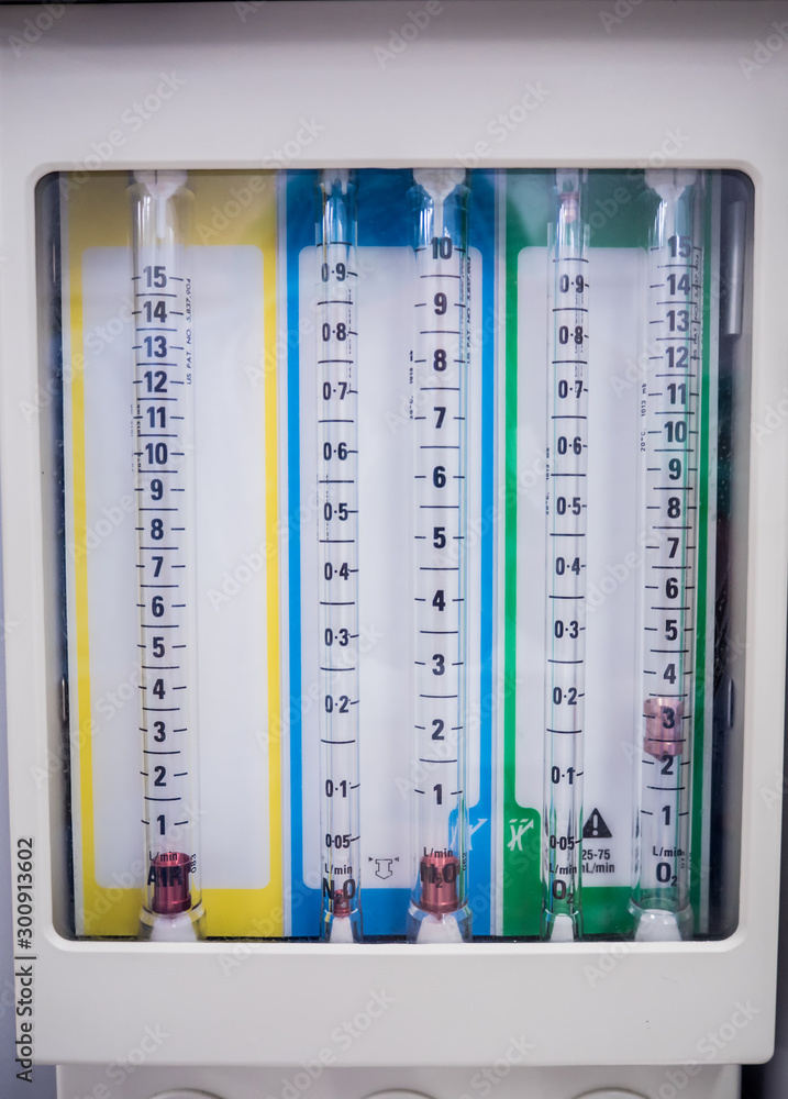anesthesia machine Scale Medical Gas.Gas mixer Stock Photo | Adobe Stock