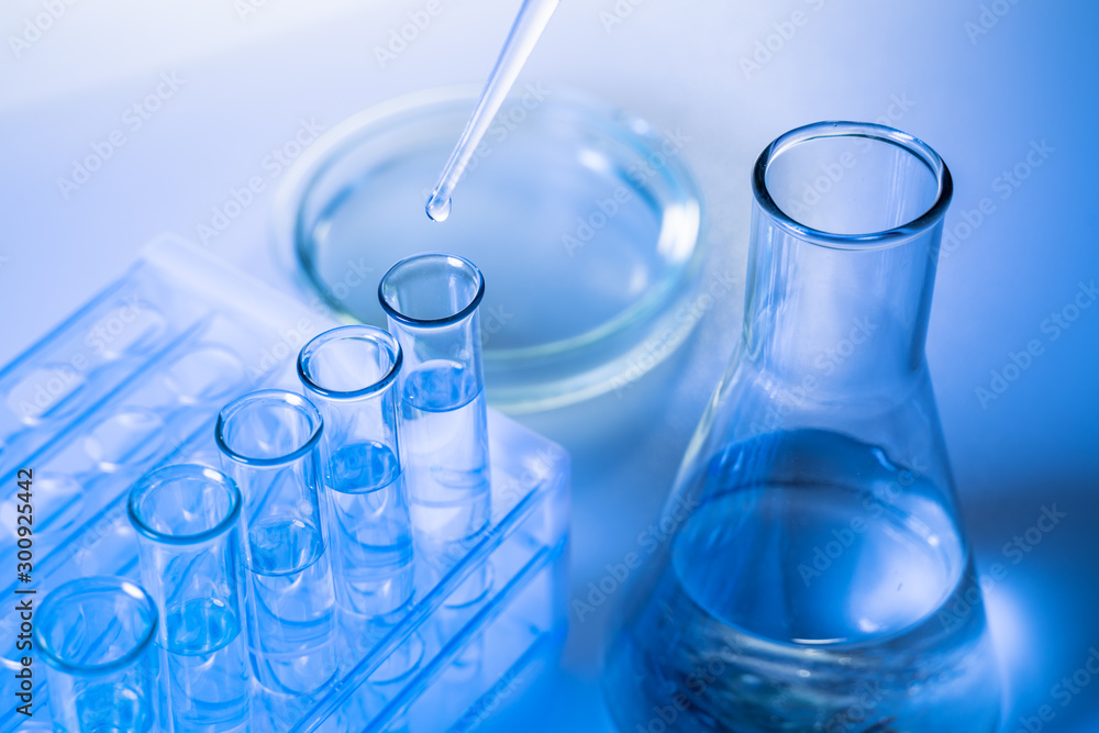 science laboratory test tubes , laboratory equipment Stock Photo ...