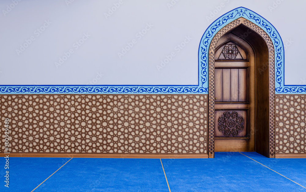 the interior of the Muslim mosque in the ancient Iranian style ...