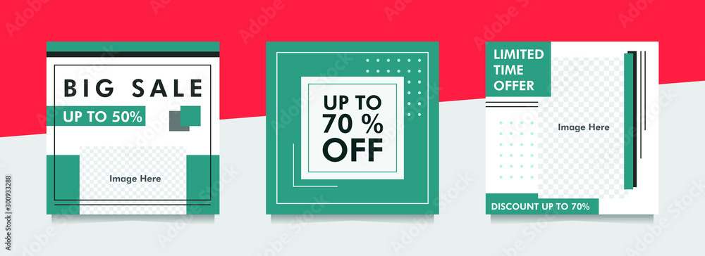 Square post banner template for social media. Modern promotion banner ...